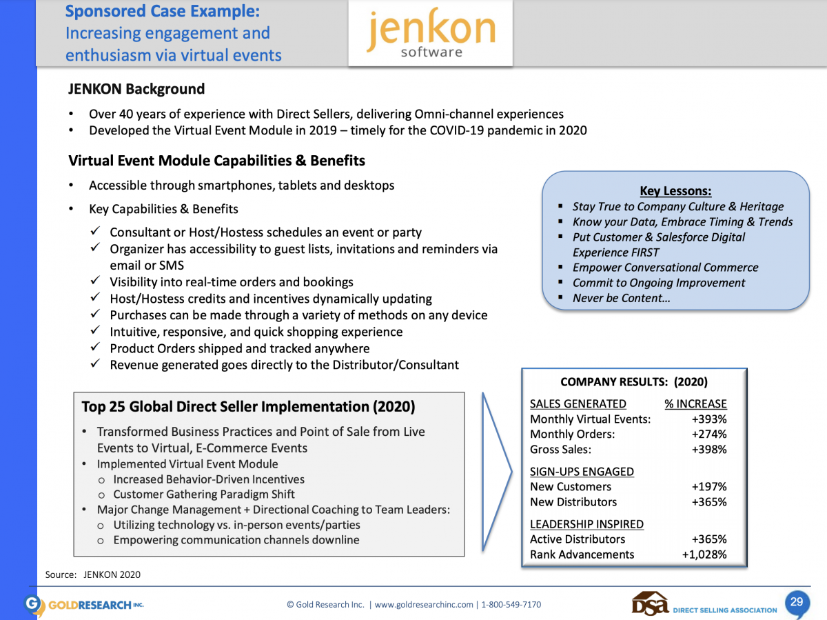 Jenkon 2020 Case Study, Direct Selling Association - Jenkon